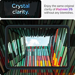 Spigen Tempered Glass Screen Protector [GlasTR EZ Fit] Designed for iPad Mini (2024 7th Generation A17 Pro / 2021 6th Generation) [Case-Friendly]