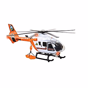 DICKIE TOYS Light and Sound SOS Rescue Helicopter with Moving Rotor Blades, 25"