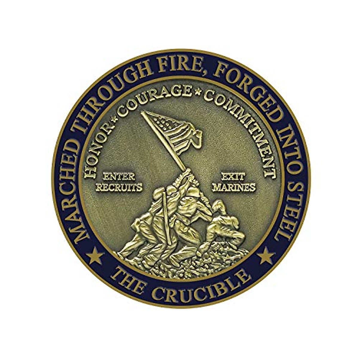 USMC Crucible Challenge Coin - Honoring The Dedication and Sacrifice of United States Marines-Disabled USMC Vet Owned Business