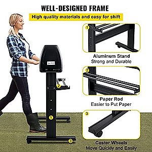VEVOR Vinyl Cutter Machine, 28inch Vinyl Plotter, LCD Display Plotter Cutter, Adjustable Double-Spring Pinch Rollers Sign Cutting Plotter, Plotter with Signmaster Software for Design and Cut