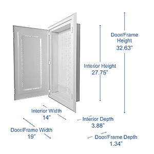 Benner-Nawman BN14304F 28" White Plastic WiFi-Friendly Foldable Structured Wiring Multi-Media Cabinet