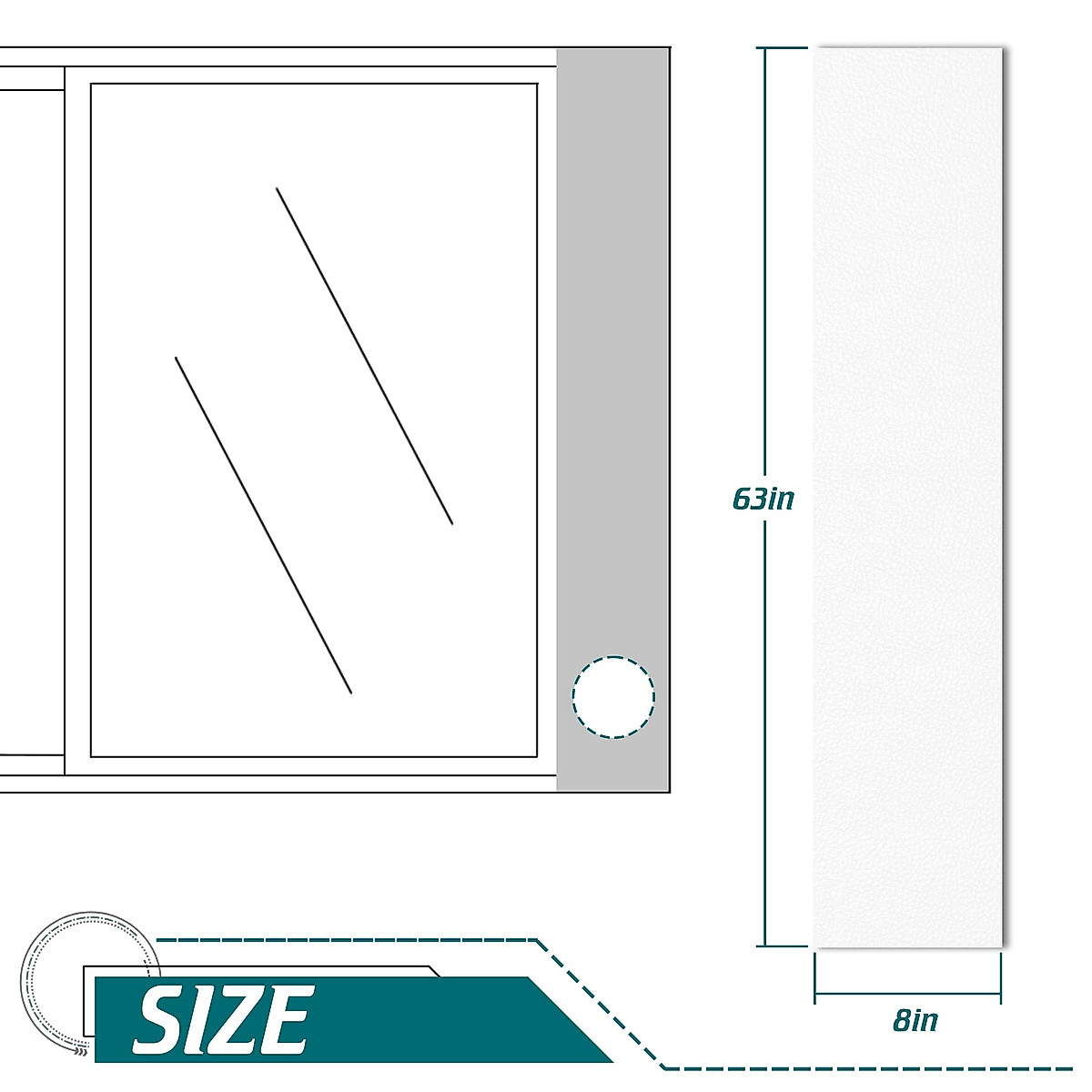 Daisypower Portable Air Conditioner Window Vent kit Suround Insulation Panel,Portable AC Window Seal Plate Insulated Foam Panel for 5.9& 5 Inch Exhaust Hose,Drafts Stop,up to 60 inch