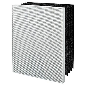 Nispira True HEPA Filter Replacement with Activated Carbon Compatible with Winix Air Purifier Model C545, P150, B151, 9300. Compared to C545 1712-0096-00 Filter S / 113050 Filter C. 2 Sets