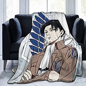 Levi Ackerman Soft and Comfortable Warm Fleece Blankets Beach Blanket Picnic Blankets Throw Blankets (60"x50")