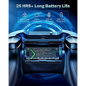 VOYEE Charger for Xbox Controller Battery Pack, 3x2600mAh High Capacity Xbox Rechargeable Battery Pack with Fast Charger Station, Led Indicator, Protective Shell for Xbox One/S/X/Elite/Series X|S