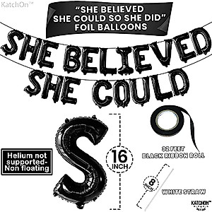 She Believed She Could So She Did Banner - 16 Inch | She Believed She Could So She Did Graduation 2023 Balloons | Graduation Banner for Graduation Party Decorations 2023 | Nurse Graduation Decorations