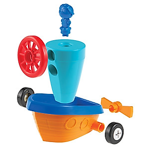 Learning Resources 1-2-3 Build it! Car, Boat, Plane, 15 Pieces