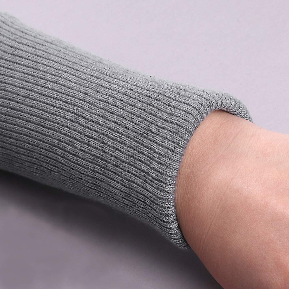 Tong Gu Tubular Knit Rib Cuff 39" x 2.8" Ribbed Trims Fabric for Sweater Jacket Coat Sewing DIY (Light Gray, 39“ x 2.8")