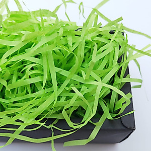 Hikkcos 1 LB Easter Green Grass Large Pack Green Raffia Grass Recyclable Shred Paper for Easter Gift Basket Filler Easter Party Decoration Wrapping Basket Filling