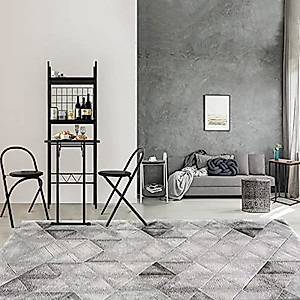 fusehome 2-Tier Tea Side Table, Plant Stand Small End Table Accent Table Living Room Bedroom Balcony Office, Modern Side Table with Storage for Living Room Balcony