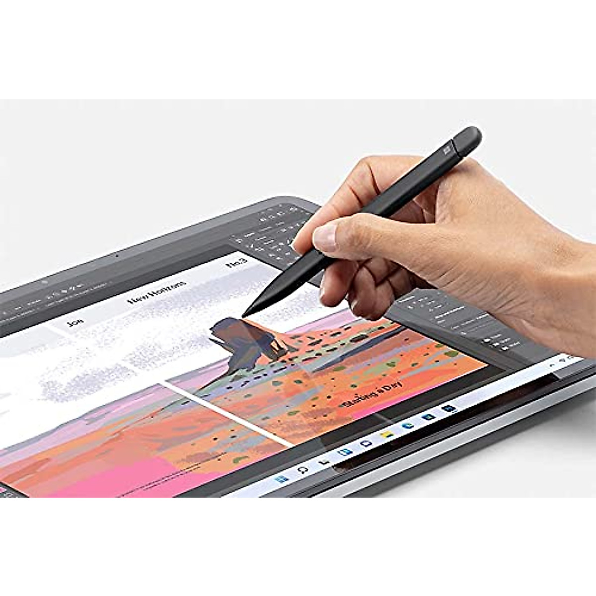 Surface Slim Pen 2 – Compatible with Surface Pro 8/Surface Pro X/Surface Laptop Studio/Surface Duo 2, Touchscreen Tablet Pen with Haptic Motor Sensation, Real-time Writing, Pinpoint Accuracy