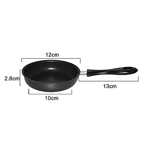 shlutesoy 12CM mini frying pan Omelette pot Breakfast artifact pot Omelet artifact flat bottom frying pan