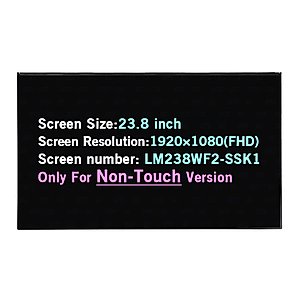 GILELS 23.8" Screen Replacement LM238WF2-SSK1 LM238WF2(SS)(K1) LM238WF2 SSK1 FHD 1080P 30PIN LCD Display Panel (Only for Non-Touch Version)