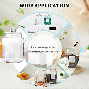 FyndraX Half Gallon Large Glass Jars with Lids, Airtight Storage Clear Containers for Cookie, Candy, Flour, Sugar, Coffee, Food Organization Canisters for Kitchen, Laundry Room and Pantry, Set of 2