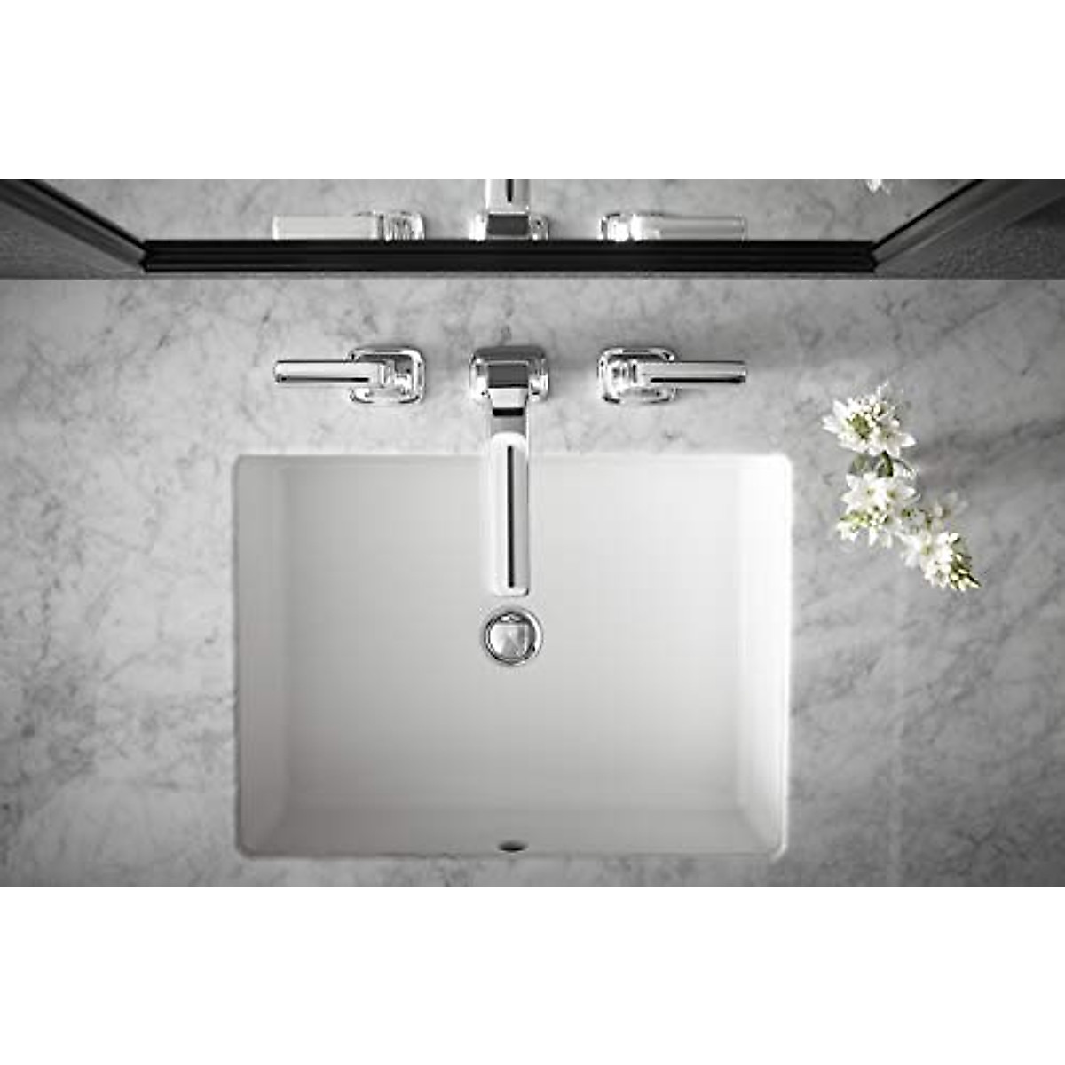 Kohler K-EC2882-0 Verticyl Rectangle Bathroom Sink, White