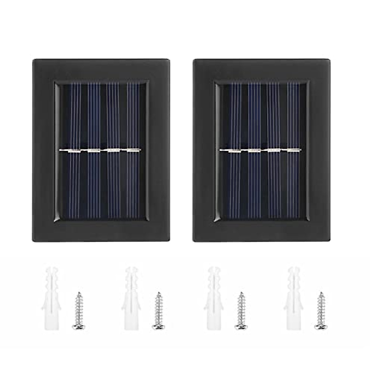 CIPACHO Solar Deck Lights,Outdoor Garden Wall Light up and Down Lamp,2 Pack LED Solar Fence Lights,Patio Decor for Post Yard Porch and Driveway,Waterproof. (Colour)