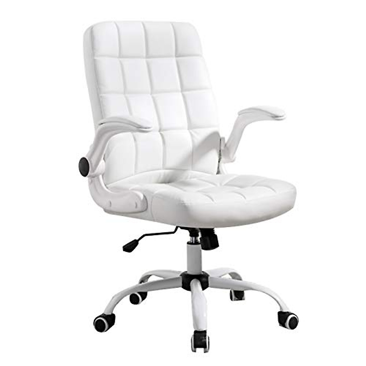 ECBETCR Chair Office Chair Ergonomic Swivel Home Office Furniture Swivel Chair Office Chair with Adjustable Armrest and Lumbar Support, Ergonomic High Back Faux Leather Computer Desk Chair
