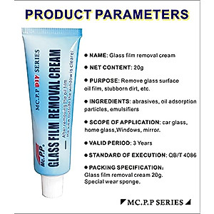 Car Glass Oil Film Cleaner mc.p.p Safety and Long-Term Protection, Glass Clear Windshield Cleaner car Paint Oil Film Remover (20g*3)