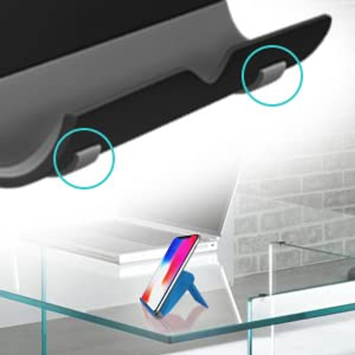 Adjustable Cell Phone Stand for Desk, Portable Phone Holder Compatible with Most iPhone, Samsung and Other Smartphones - Red