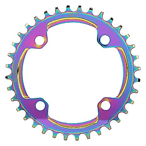 VGEBY Bike Chainring 104BCD Mountain Bike Positive Negative Tooth Disc Chain Wheel Chainring Colorful Plating Color(38T)