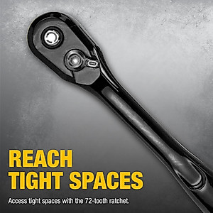 DEWALT Impact Socket Set, 23-Piece, 1/2" Drive Metric/SAE (DWMT74739)