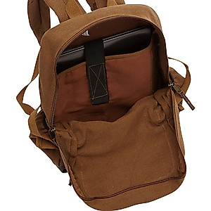 Fox Outdoor Products Retro Parisian City Daypack, Olive Drab, 16" x 11 1/2" x 7"