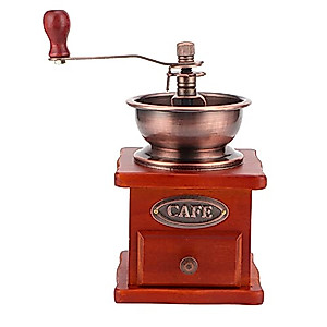 Mini Vintage Hand Cranked Coffee Bean Mill Manual Coffee Grinder for Household Use - Electric and Burr Coffee Grinder Espresso Grinder Manual Coffee Grinder