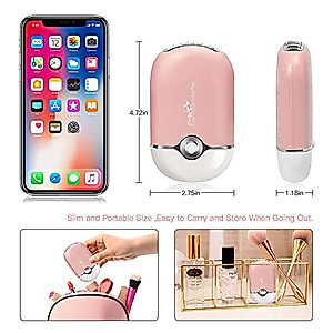 Shmian Lash Fan for Eyelash Extension, USB Mini Eyelash Fan Quick Dryer Cooling Fan with Lash Cleaning Supplies-Lash Shampoo Brush and Plastic Wash Bottle, Pink