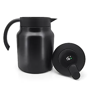 Buwico Coffee Carafe for Keeping Hot, 34 Oz Insulated Carafe with Celsius Temperature Display Lid, Stainless Steel Insulated Coffee Pot for Coffee, Tea, Beverage