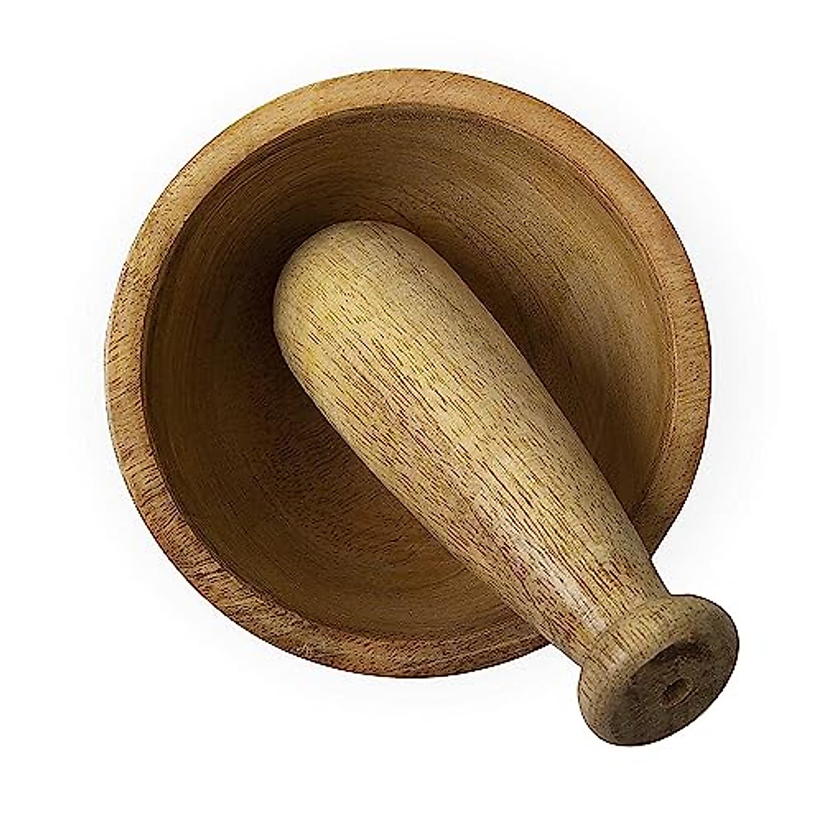 Earthly Home Wooden Carved Mortar and Pestle | Grinder for Herbs, Spices Grinding Set Garlic Mincer Herb Spice Masher Grinder Chopper Kitchen Tool, Handmade Mortar and Pestle, 3.5 Inches