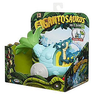 Gigantosaurus Bill's Bubble Toy Vehicle Bounces Up & Down, 6.5" Long, 4" Tall - Easy for Little Hands to Push Along - Dino Car Toys for Toddler Kids Boys & Girls