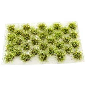 LQ Industrial Static Grass Tuft Model 8-9mm High Grass Tufts Terrain Model Kit Fake Moss Grass and Tweezers for Train Landscape Railway Artificial Grass Modeling