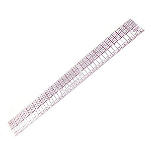 Westcott Beveled Graph Ruler, English/Metric, 2 x 18", Transparent (B-95)