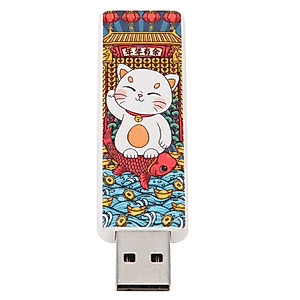 Flash Drive, Portable USB 2.0 Flash Drive with Cute Cat Pattern, Thumb Drives Memory Stick Data Storage Pen Drive for Computer Laptop(128GB)