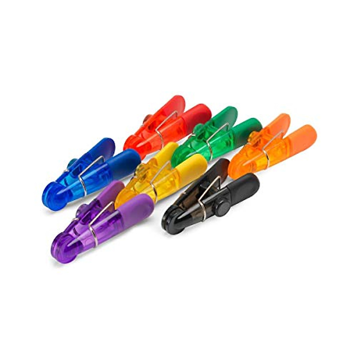 Kizmos Magnetic Multipurpose Bag Clips, Set of 7, Multicolored & Kikkerland Woodlands Bag Clip, Set of 6