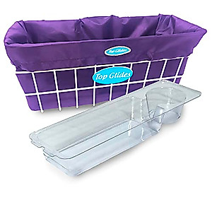 Bundle: Premium Wire Walker Basket with Free Washable Basket Liner (Purple)