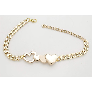 Trendy Fashion Jewelry TFJ Women Western Boot Chains Metal Bling Bracelet Long Narrow Plate Anklet High Heel Charm Gold