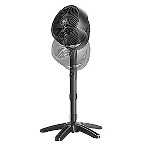 Vornado 683 Medium Pedestal Whole Room Air Circulator Fan, 3 Speed Control, Adjustable Standing Height, 32 to 38 Inches, Black