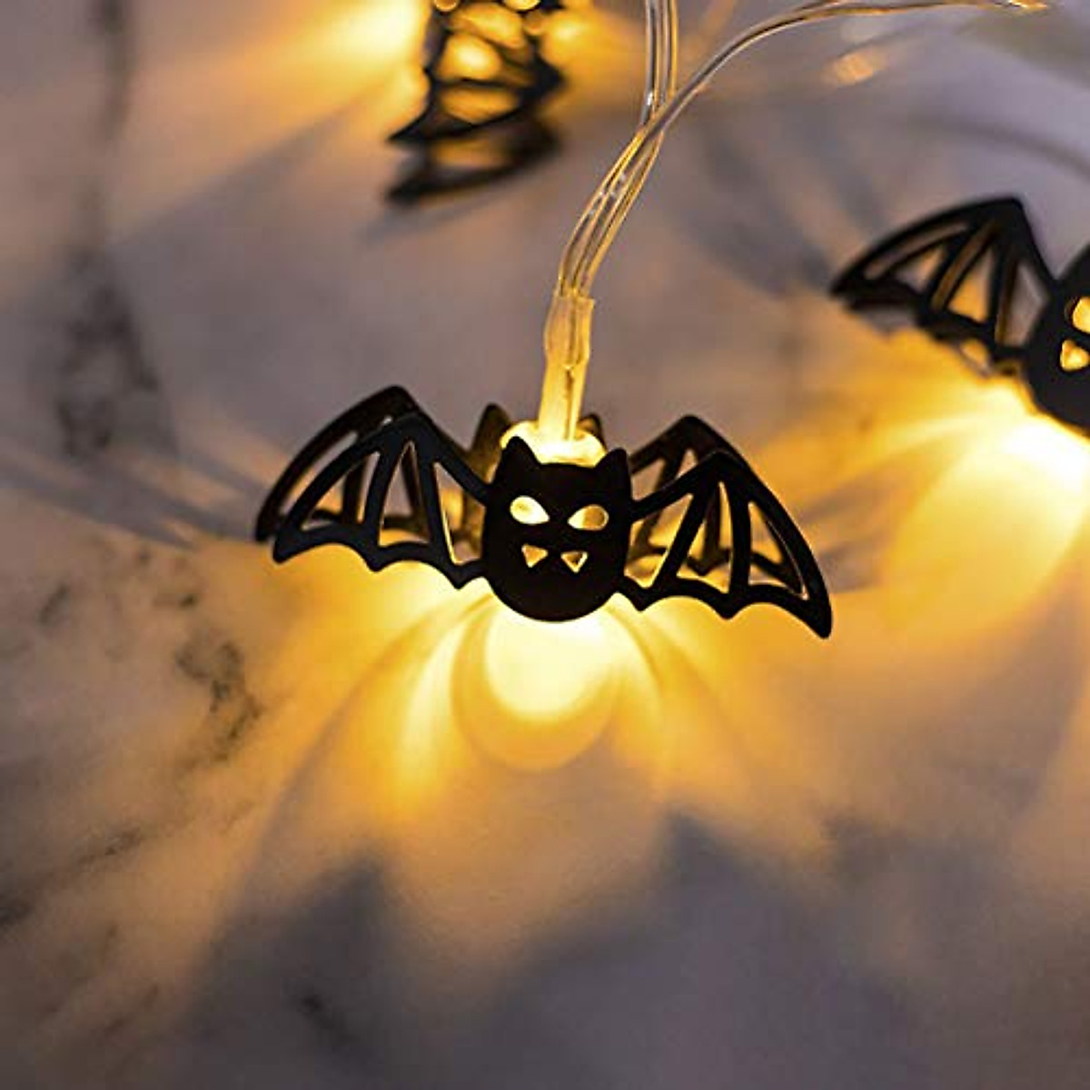 BTSEURY 2 Meter Halloween Bat Light Decorations Bat Shaped Led Light Halloween Decorations Led Lights Halloween Garden Lighting Halloween Lights Outdoor Hanging for Home Indoor Outdoor