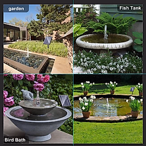 Biling Solar Bird Bath Fountain with Panel, Upgrade 200L/H Solar Fountain Water Pump Kit, Solar Powered Fountain Pump outdoor for Bird Bath Pond Garden Pool Fish Tank Aquarium