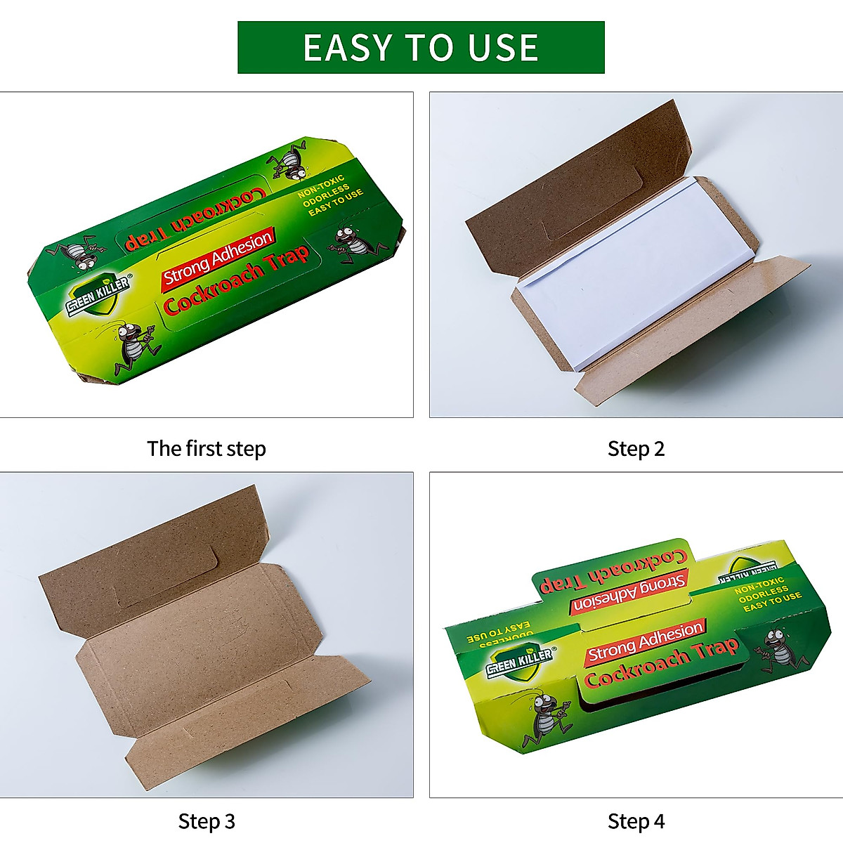 Strong Adhesion Roach Traps - Non-Toxic, Odorless, Easy to Use - Effective Pest Control for Home and Office