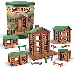 LINCOLN LOGS Collector's Edition Village Set - 327 Real Wood Pieces, Ages 3+, Retro Building Toy for Boys/Girls, Creative Construction Game