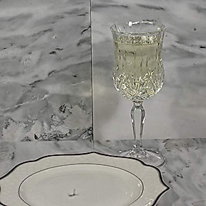 Lorren Home Trends Opera White Wine, 6 Count (Pack of 1)