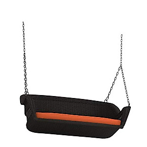 Jeco W00202S-A-FS016 Wicker Porch Swing, Espresso