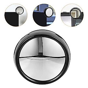 ULTECHNOVO Computer Rearview Mirror Desk Blind Spot Mirror Monitor Round Indoor Security Mirror for Office 2pcs