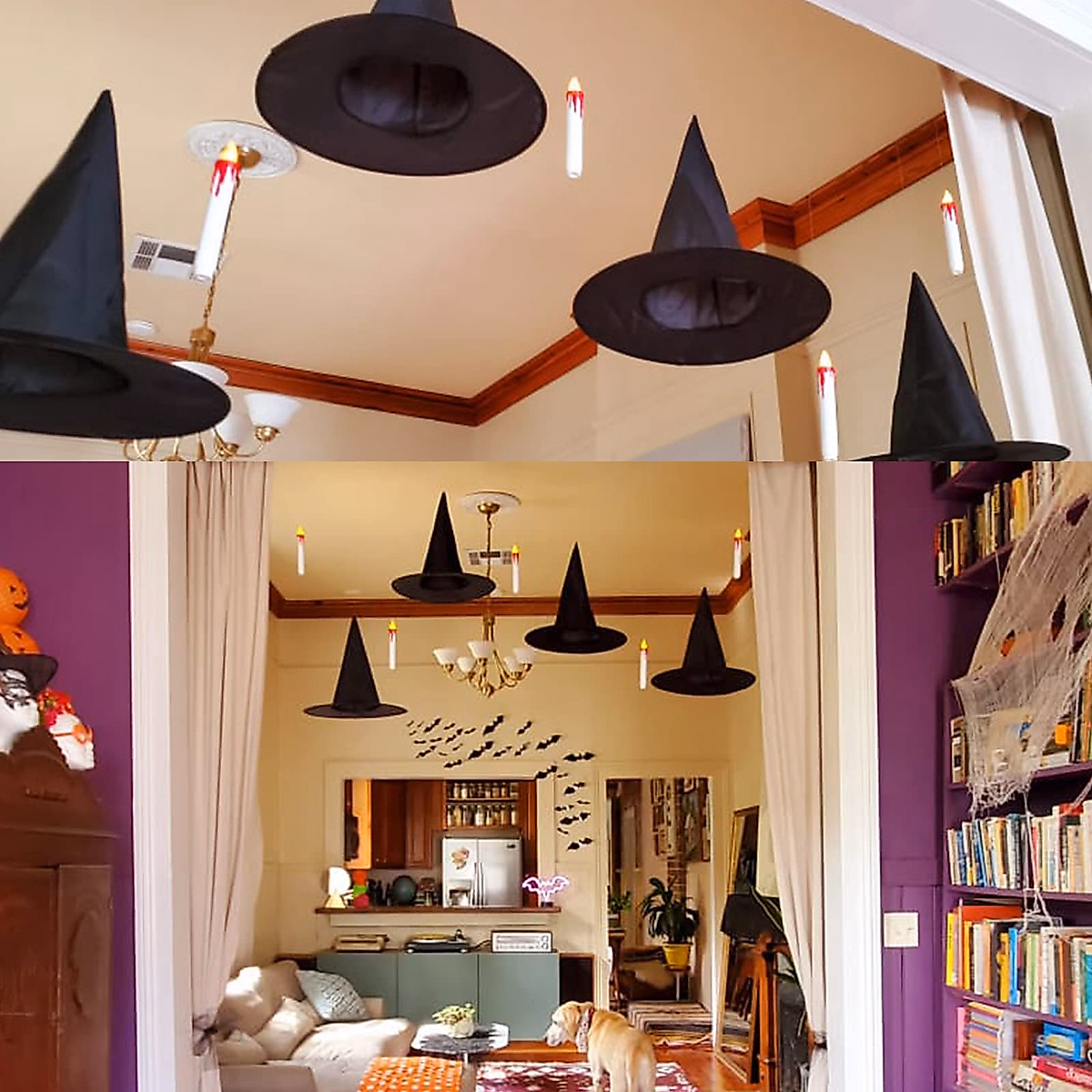 8 Pack Witch Hats,Halloween Black Witch Hat Costume Accessory for Halloween Party