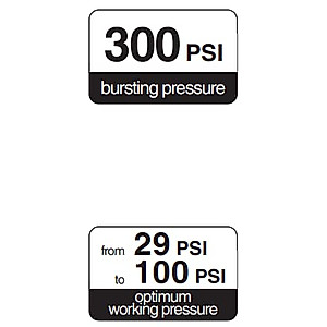 FITT Force Tek Garden Hose, 5/8" 100ft Medium duty Water Hose, Light Blue