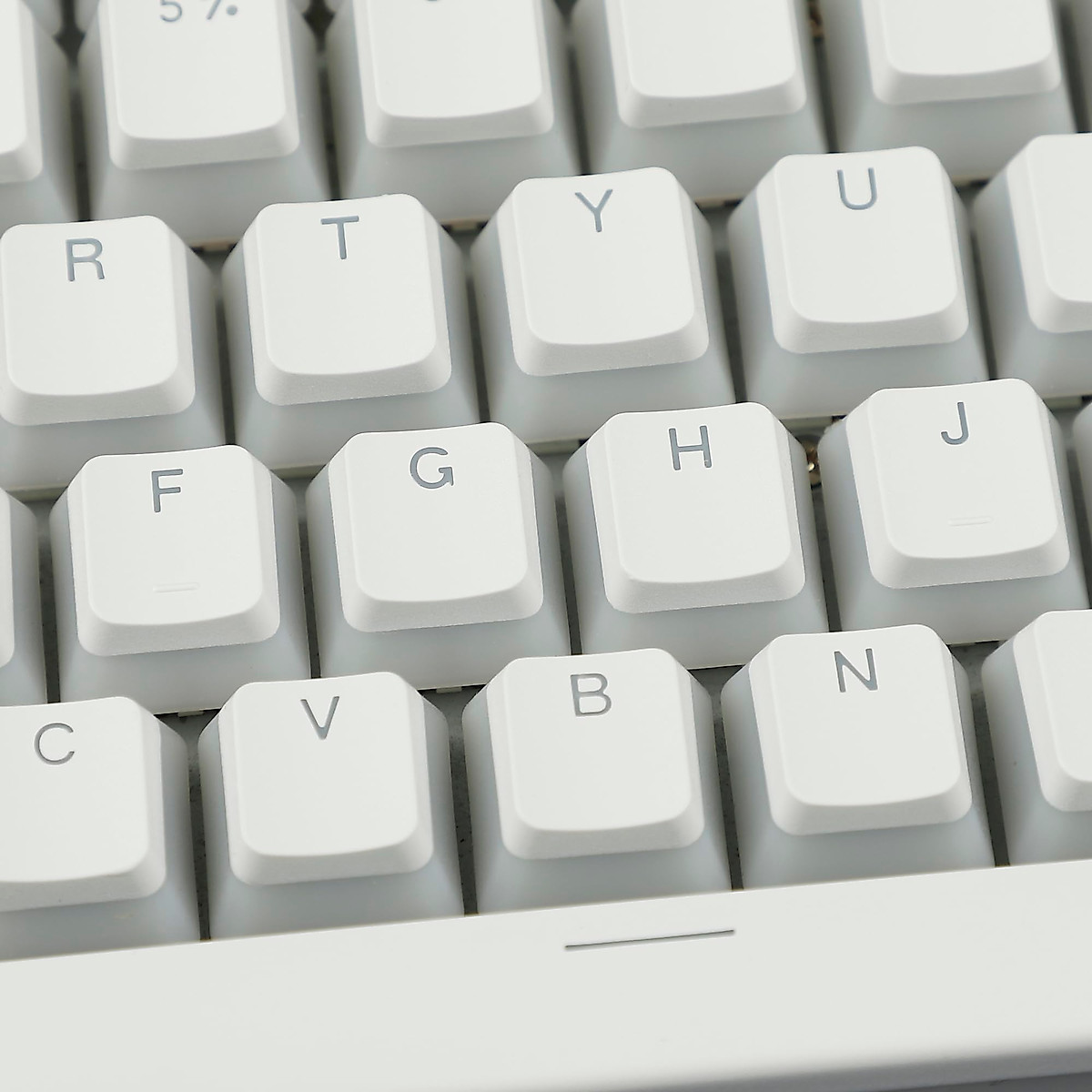 YMDK 128 ANSI ISO OEM Profile PBT Doubleshot Shine Through Pudding Keycaps White Sealed Legend for MX Mechanical Keyboard 61 68 87 104