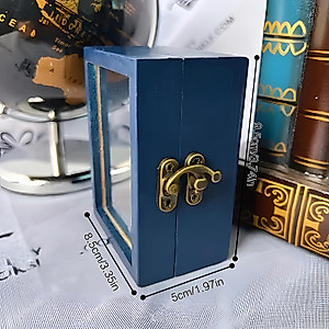Atlodas Pocket Anxiety Bookshelf - Shake it anywhere and anytime, Stress-Relieving Small Bookshelf Display Cabinet, Blue Mini Bookshelf, Gifts for Book Lovers (1 pcs)