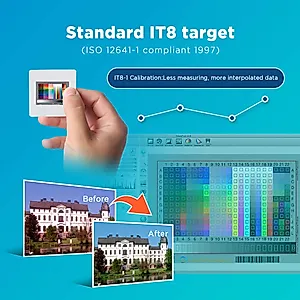 Plustek OpticFilm 8200i AI - 35mm Film & Slides Scanner. IT 8 Calibration Target + SilverFast Ai Studio 8.8, 7200 dpi Resolution 64Bit HDRi , Mac/PC